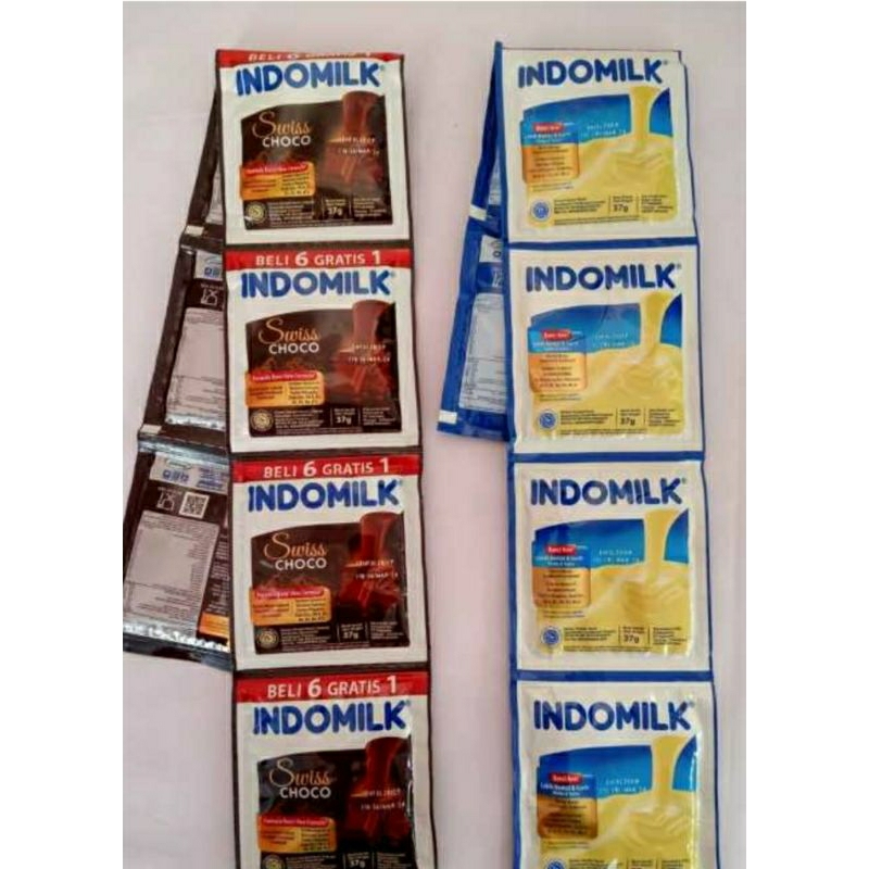 Jual susu kental manis indomilk 6/7 sachet putih coklat | Shopee Indonesia