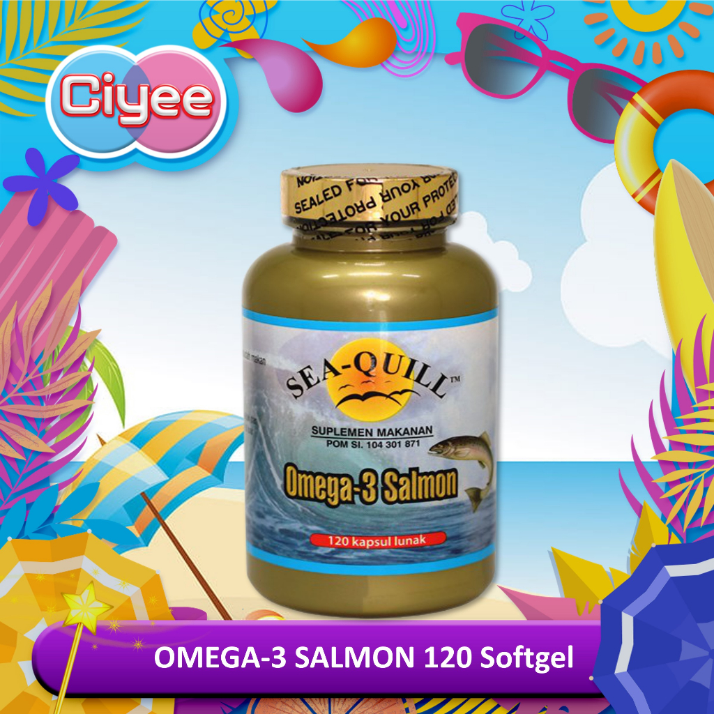 Jual Sea-Quill Omega 3 Salmon Isi 120 Kapsul - Omega Salmon Sea Quill ...