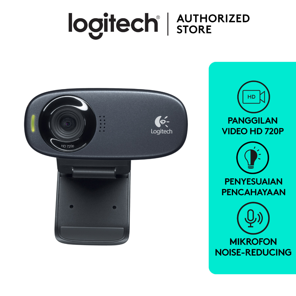 Jual Logitech C310 Webcam HD 720p dengan Mikrofon Noise-Reducing ...