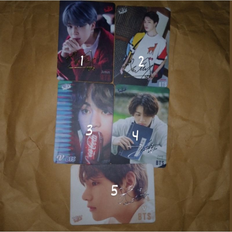 Jual (Mohon Baca Deskripsi) PC BTS Yes! Card HK Photocard RM Jin Suga Jhope Jimin V JK YC ...