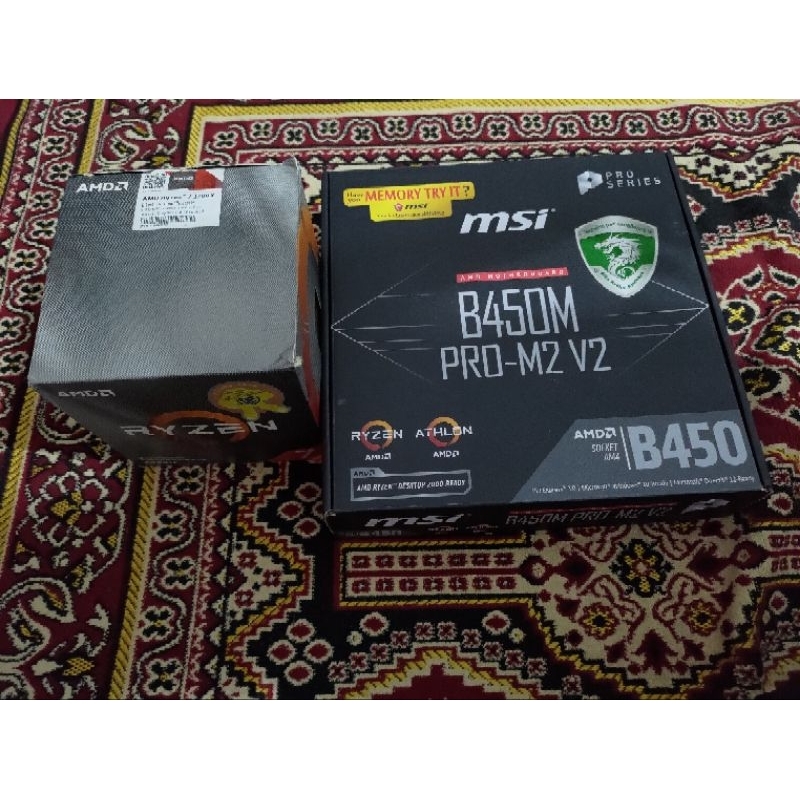 Jual Combo Motherboard + CPU (MSI B450M Pro-M2 V2 + AMD R7 3700X) | Shopee Indonesia