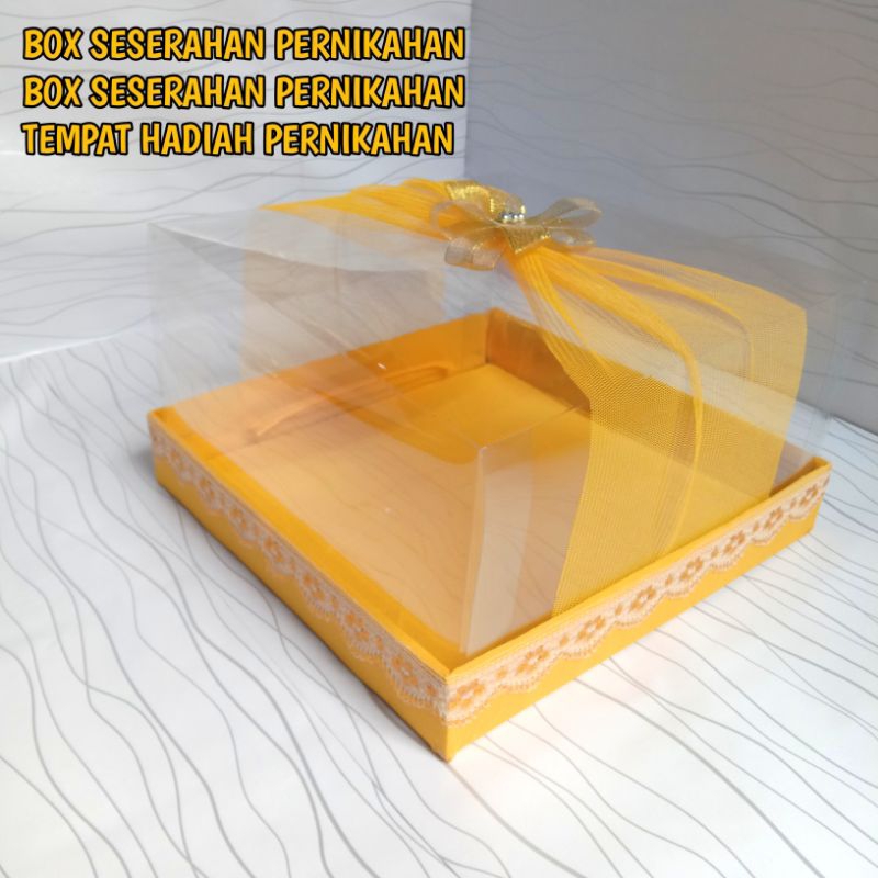 Jual [ GOLD ] Box kotak hantaran seserahan pernikahan tertutup mika ...