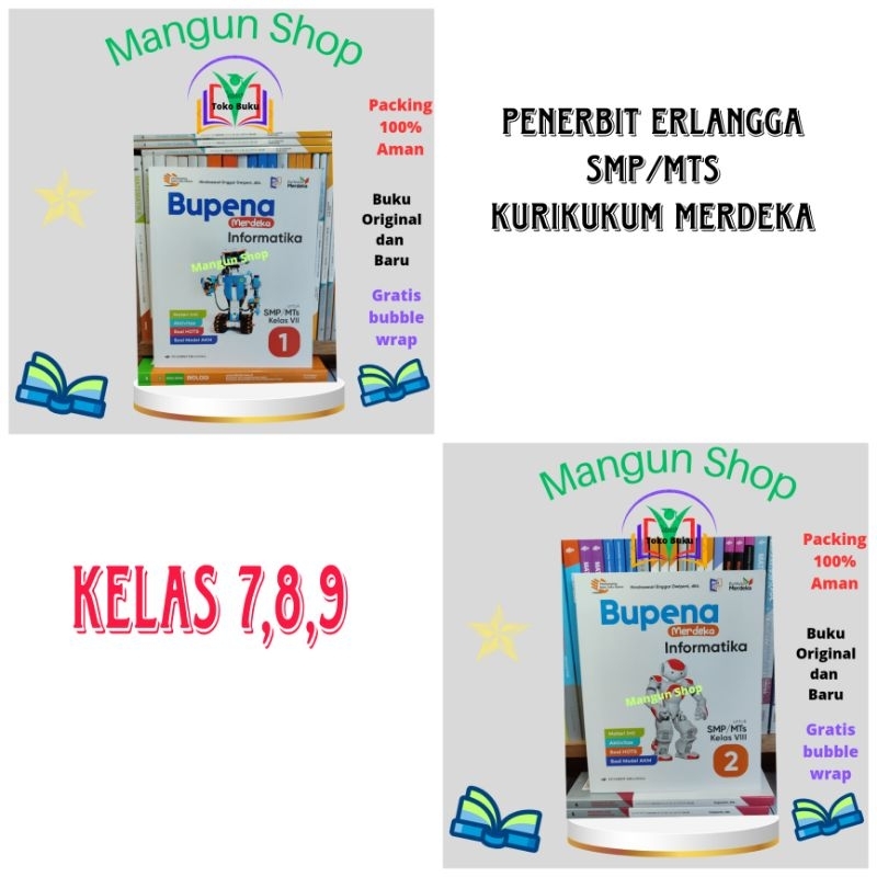 Jual Buku Bupena Merdeka Informatika Kelas 7,8,9 SMP/MTs Kurikulum Merdeka Erlangga | Shopee ...