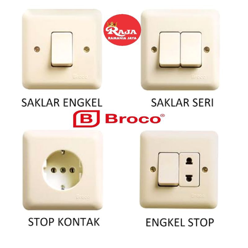 Jual BROCO IB Stopkontak Saklar Berkualitas Terbaik SNI | Shopee Indonesia