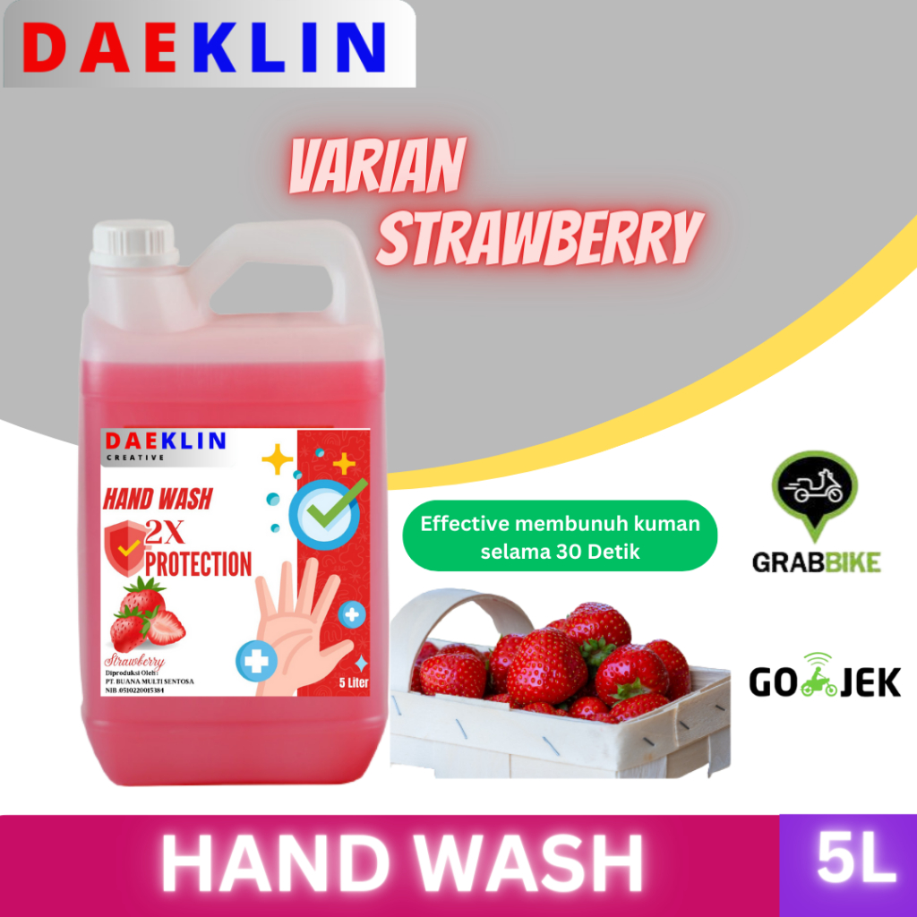 Jual Sabun Cuci Tangan Strawberry - Handsoap Strawberry - 5 Liter ...
