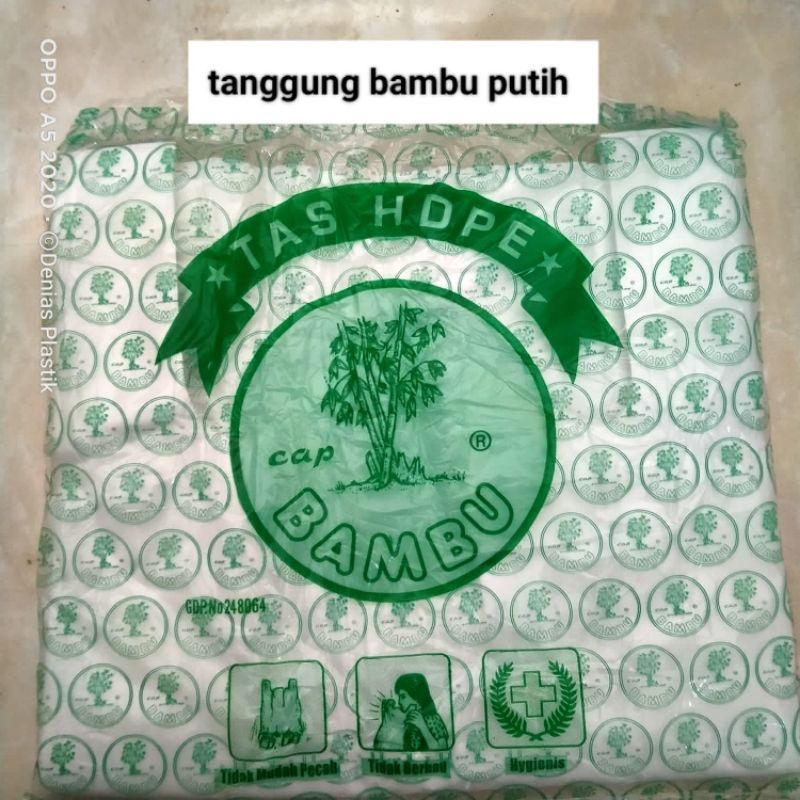 Jual Kresek Bambu putih Tanggung/ Kantong plastik Bambu putih Tanggung ...