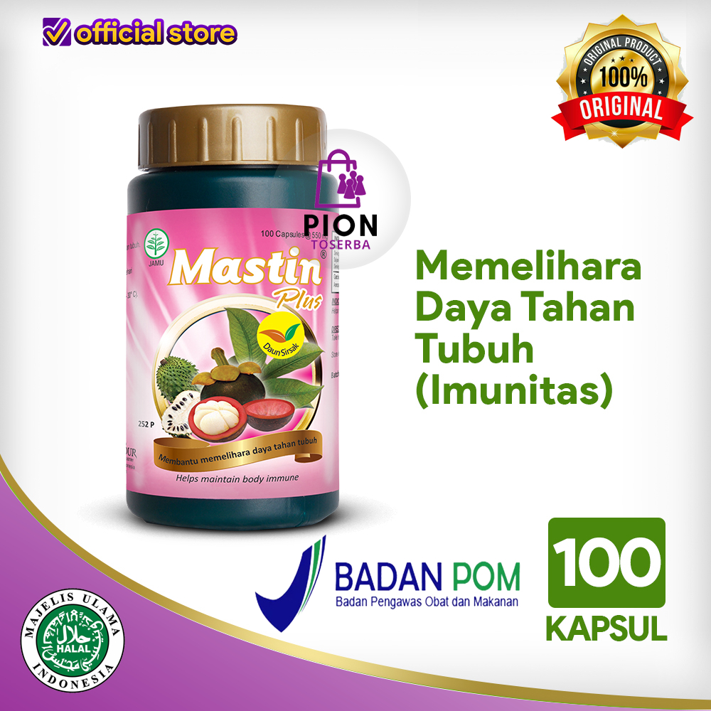 Jual Mastin Plus 100 Kapsul - Ekstrak Kulit Manggis dan Daun Sirsak ...