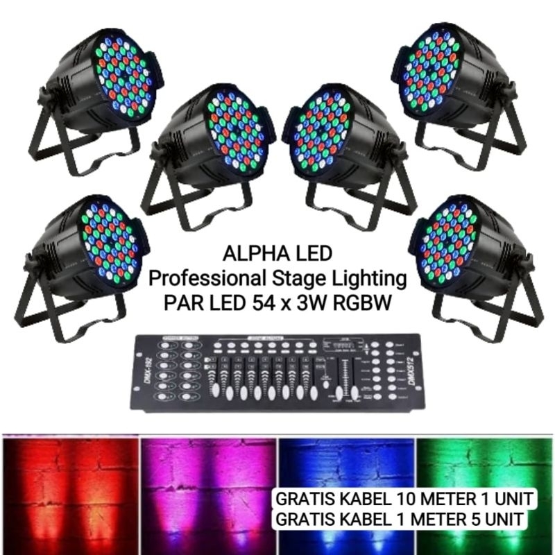 Jual Lampu Lighting 54 x3W RGBW Alpha LED | Shopee Indonesia