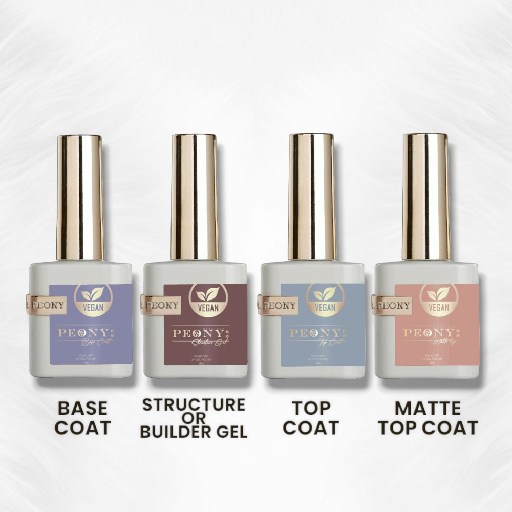 Jual Base Coat Top Coat Glossy Matte Builder Structure Gel Peony Original | Shopee Indonesia