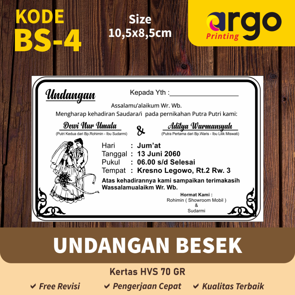 Jual Undangan Tonjokan | Undangan Besek | Undangan Sorogan | Undangan ...
