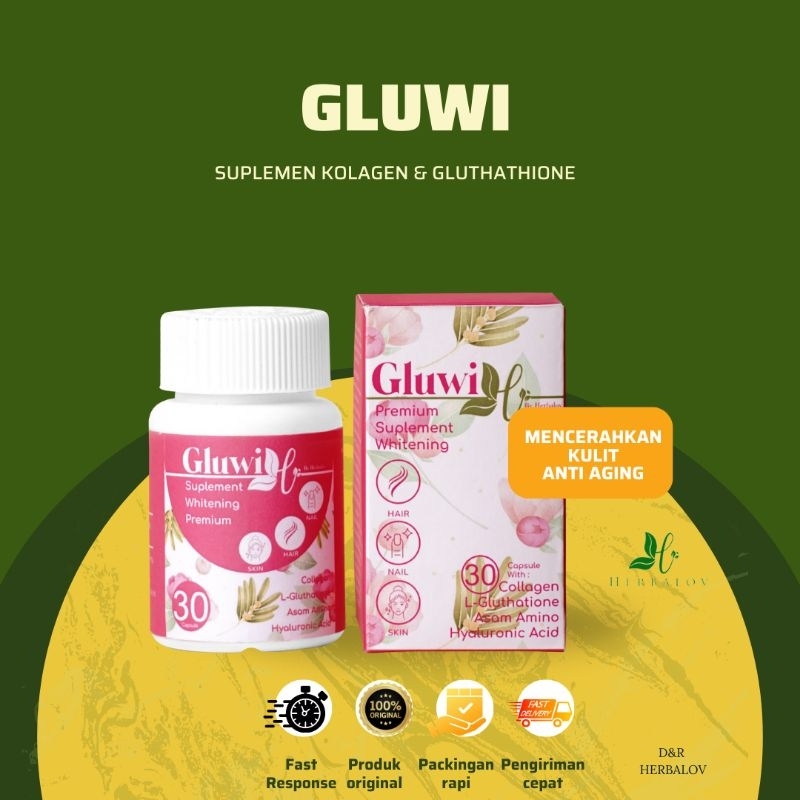 Jual GLUWI HERBALOV SUPLEMEN KOLAGEN WHITENING & GLUTHATHION MERAWAT ...