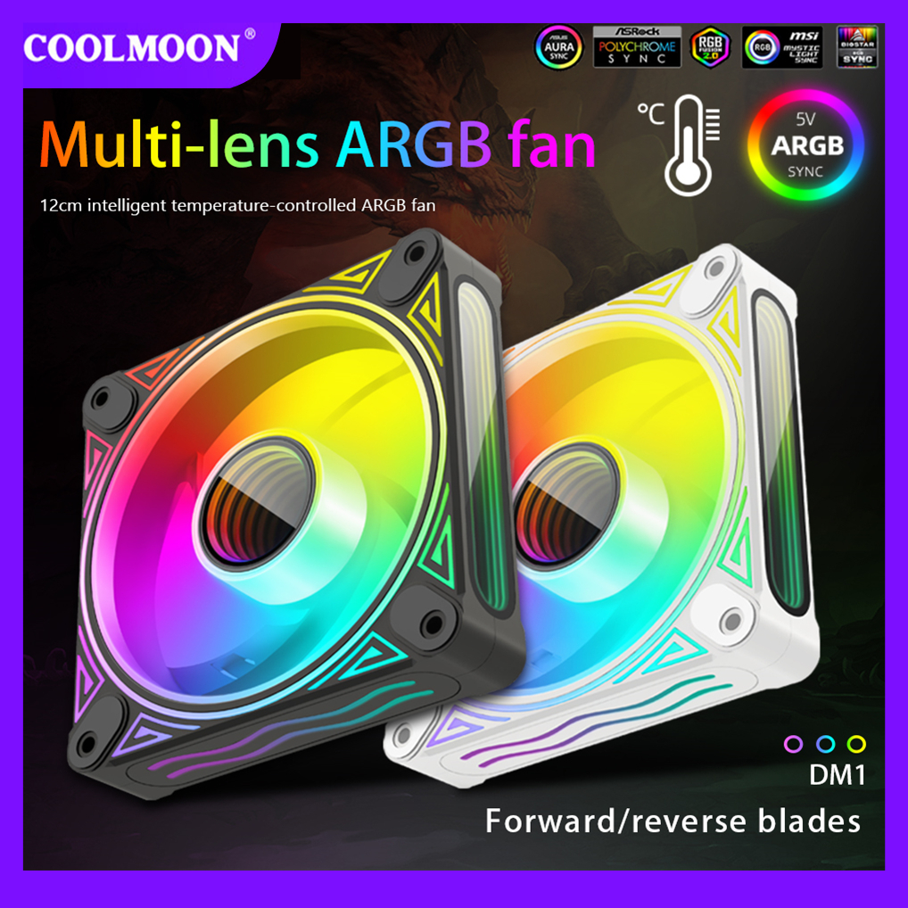 Jual COOLMOON FAN CASING ARGB DRAGON MIRROR DM1 12CM kipas ARGB PWM ...