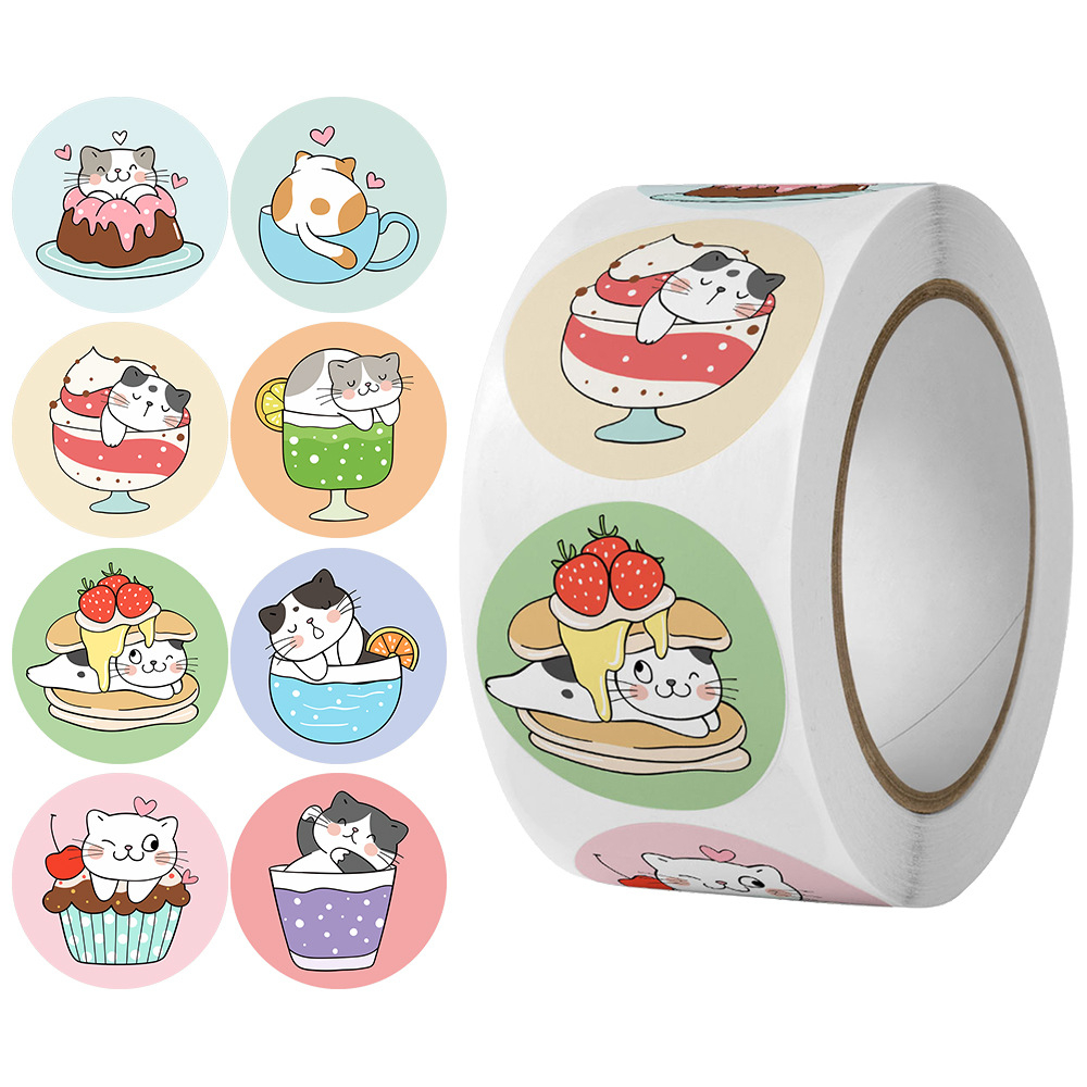 Jual 50pcs Cute DESSERT CAT Seal Sticker Stiker Lucu Seal Label Online ...
