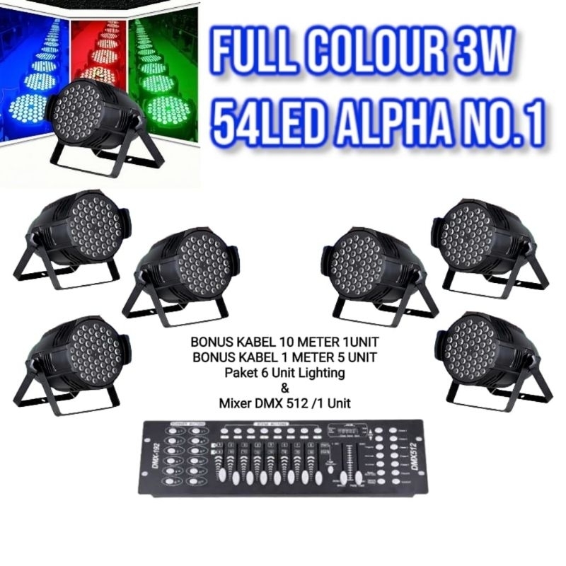 Jual Lampu Lighting 54 x 3W Full Colour Alpha LED Original | Shopee ...