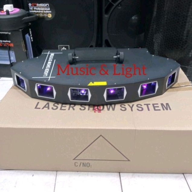 Jual Lampu Laser Show system 6 Mata Oval laser Bar, diskotik, studio ...