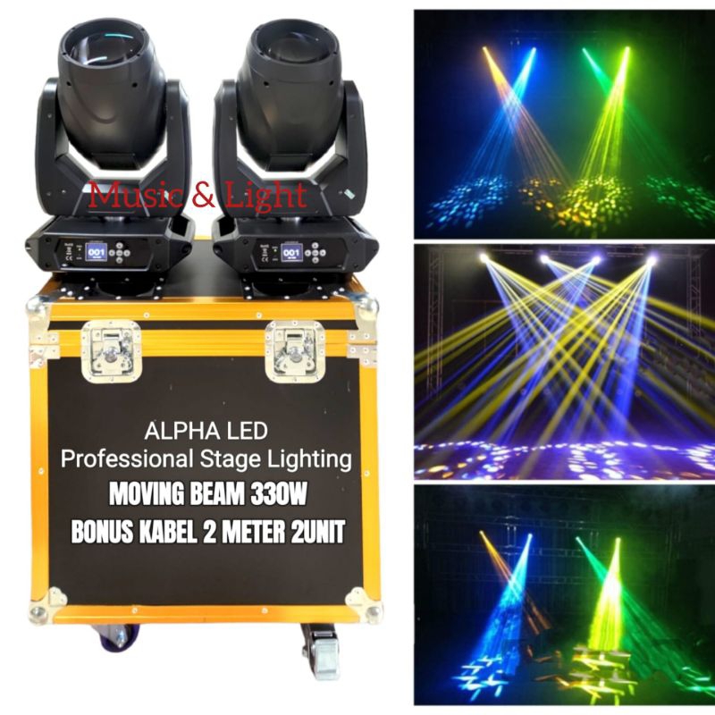 Jual Moving beam 330 watt Full color Prisma 2unit Free Hardcase Lampu ...