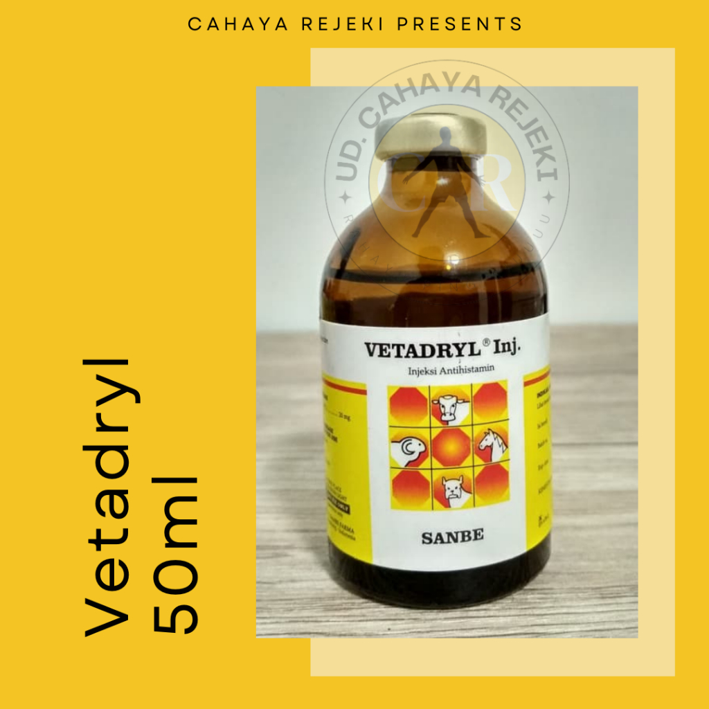 Jual VETADRYL Inj 50 ml Obat Gatal Karena Alergi (Antihistamin ...