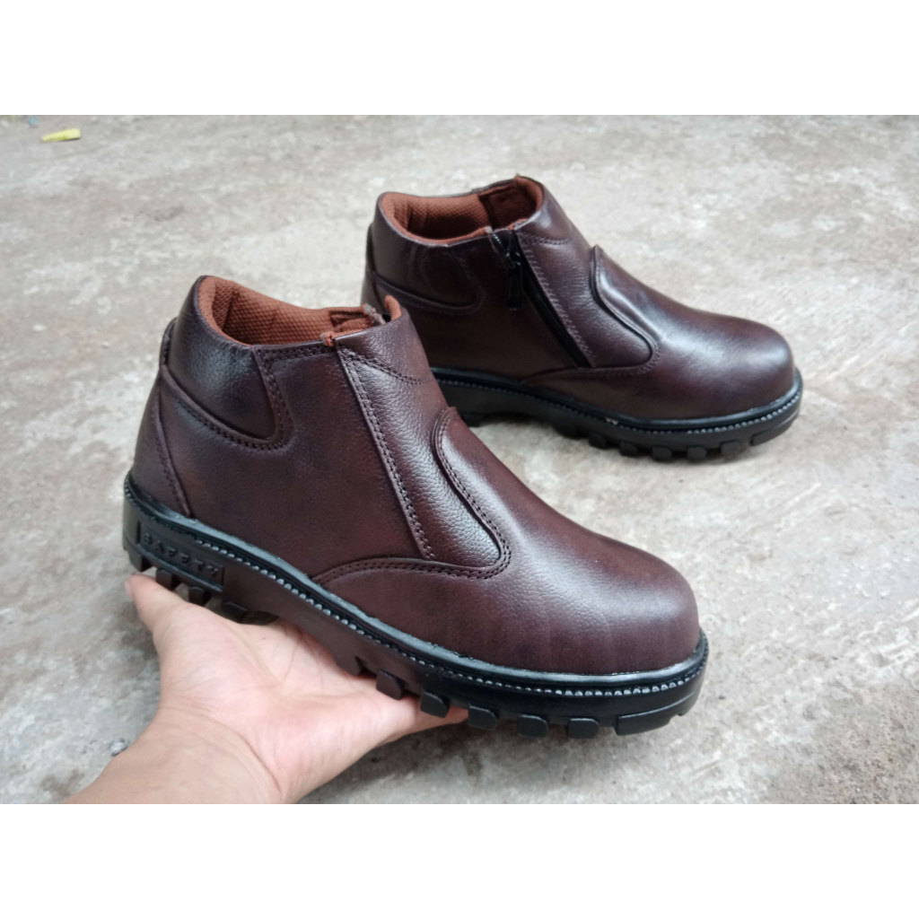 Jual SEPATU SAFETY PRIA / SEPATU SEPTY PRIA / SEPATU SEPTI PRIA KULIT ...