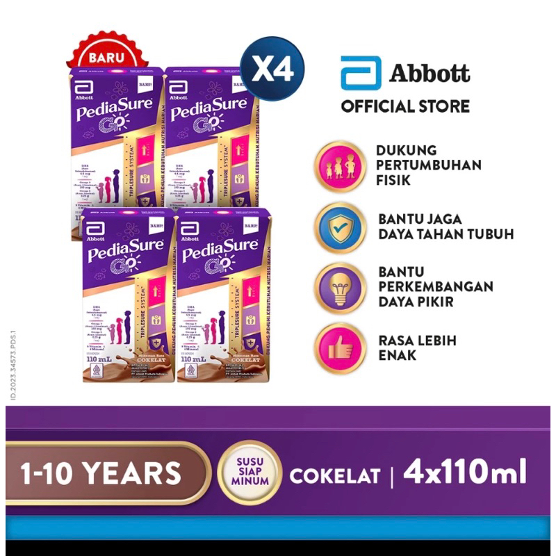 Jual Pediasure Go uht coklat | Shopee Indonesia