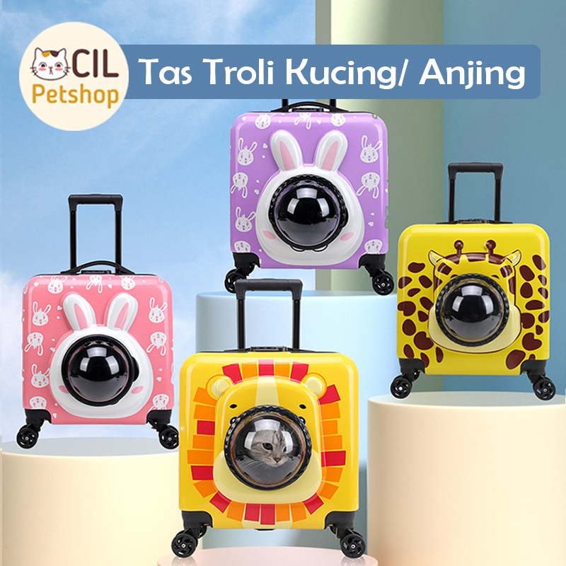 Jual Koper Hewan Kartun Lucu | Pet Trolley Case Besar & Portable | Tas ...