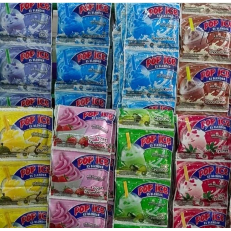 Jual pop ice rencengan banyak rasa 10 sachet | Shopee Indonesia