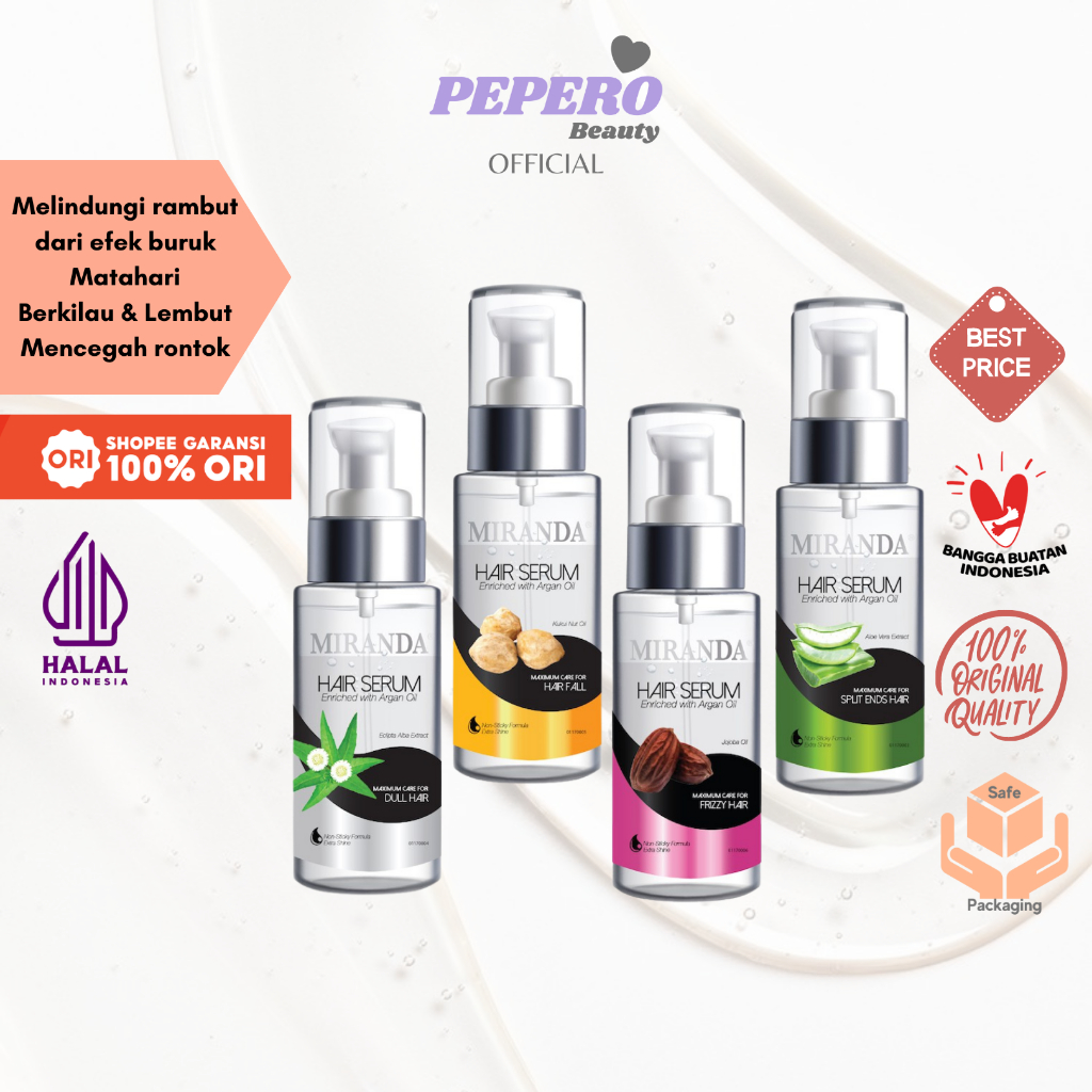 Jual MIRANDA Hair Serum 100ml - Eclipta Alba | Kukui Nut | Jojoba Oil ...