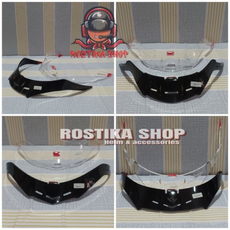Jual SPOILER HELM KYT - HALF FACE - ALL VARIAN | BAHAN AKRILIK 3MM ...