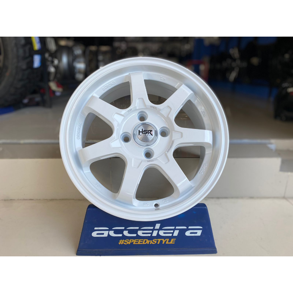 Jual Velg Mobil HSR JDM RACING R15 Model Te37 Putih/White Type Tjh Hole ...