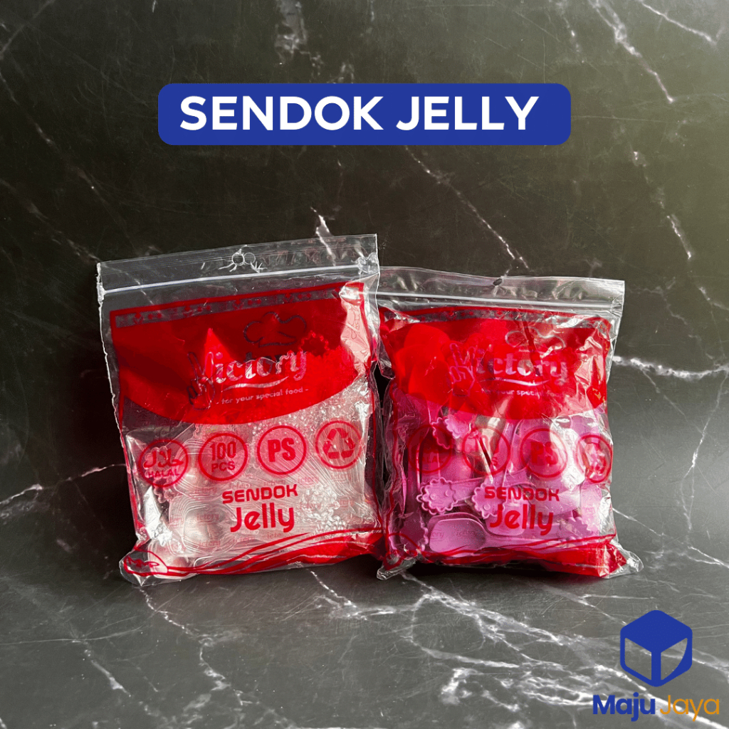 Jual [1 PACK 100 PCS] SENDOK JELLY PLASTIK MURAH / SENDOK JELLY WARNA ...