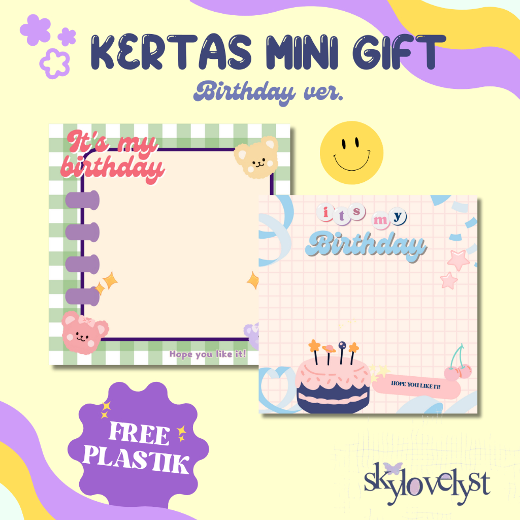 Jual ALAS KERTAS MINI GIFT BIRTHDAY VER 1 {BACA DESK!!!} | Shopee Indonesia