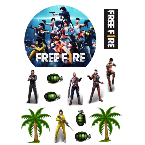 Jual Topper FREE FIRE Custom/Hiasan Cake ULTAH tema free fire | Shopee ...