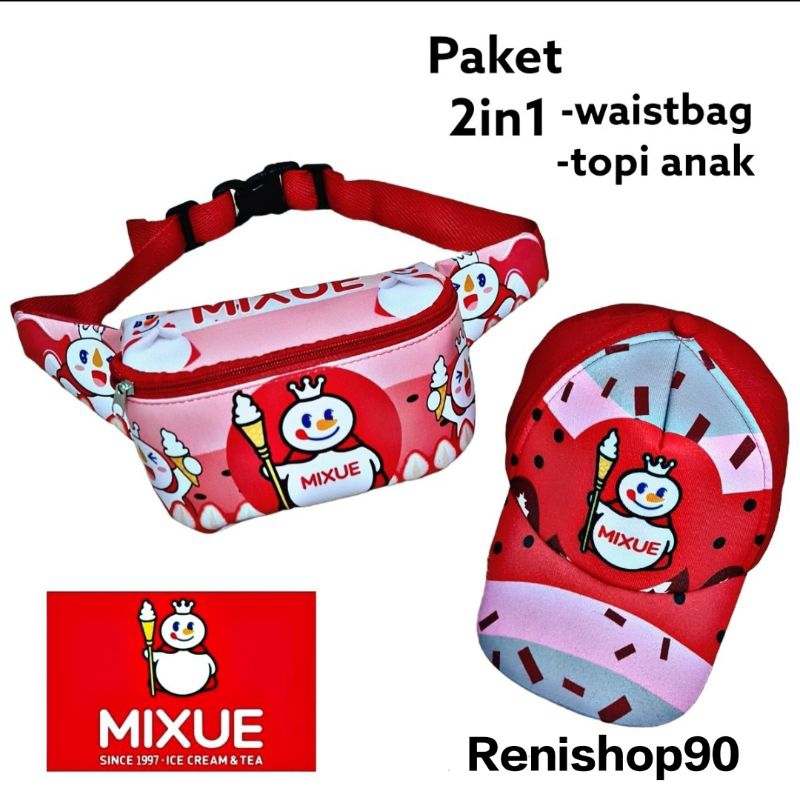 Jual Paket 2in1 Tas Selempang anak Mixue dan topi/tas selempang anak ... Jual Paket 2in1 Tas Selempang anak Mixue dan topi/tas selempang anak ...