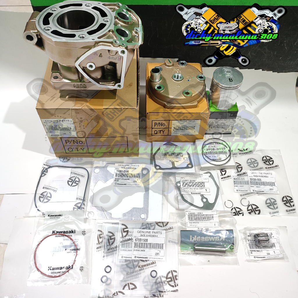 Jual BLOK BORING FULL SET 1855 GOLD + HEAD PDK NINJA 150 R SS RR OLD ...