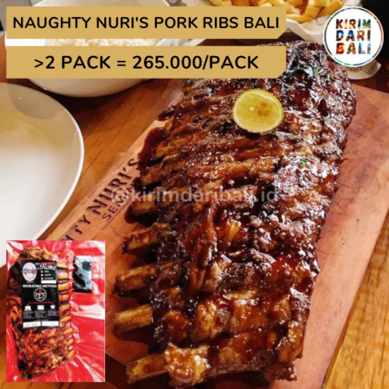 Jual Naughty Nuris Pork Ribs Bali [Vacuum] 550gr / Frozen Food Bali ...