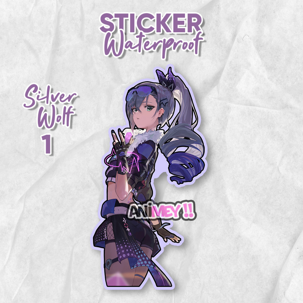 Jual Stiker Silverwolf Star Rail / Sticker Anime Waterproof | Shopee ...