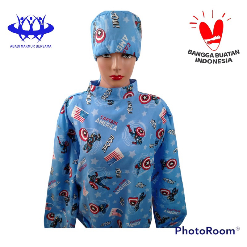 Jual Medical gown + head cap bahan katun (reusable) | Shopee Indonesia