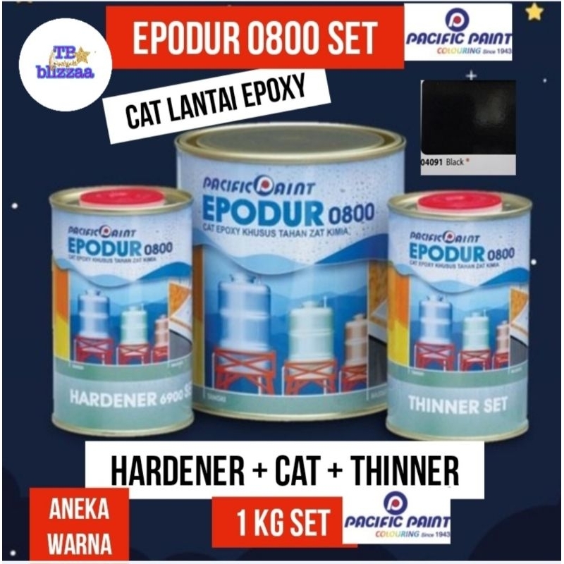 Jual Epodur 0800 Black 04091 Hitam Set 1kg Epodur 4091 Black Hitam 1kg ...