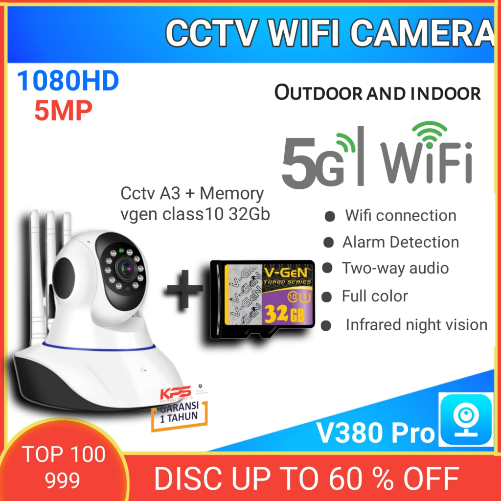 Jual CCTV V380 ANTENA 3 PLUS MEMORY 32 64 128 GB | CCTV WIRRELES | CCTV ...