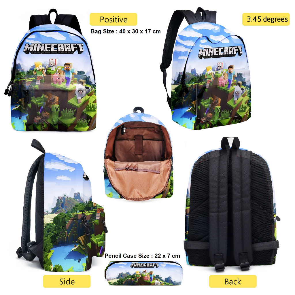 Jual Tas Ransel Sekolah Minecraft Roblox | Shopee Indonesia