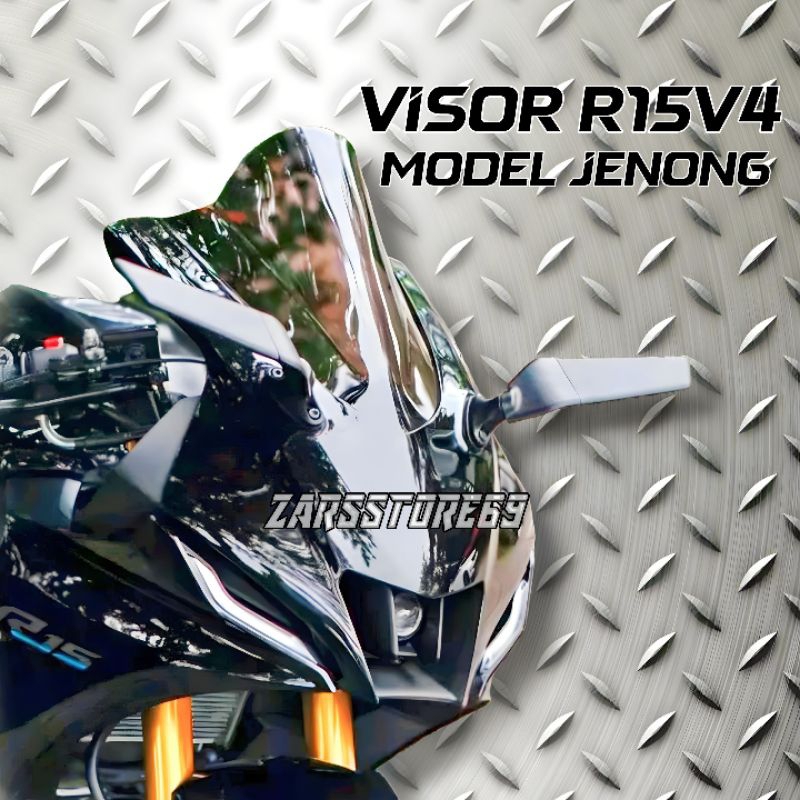 Jual Windshield Yamaha R15 V4 Model Jenong Bening Riben Dan Hitam Pekat ...