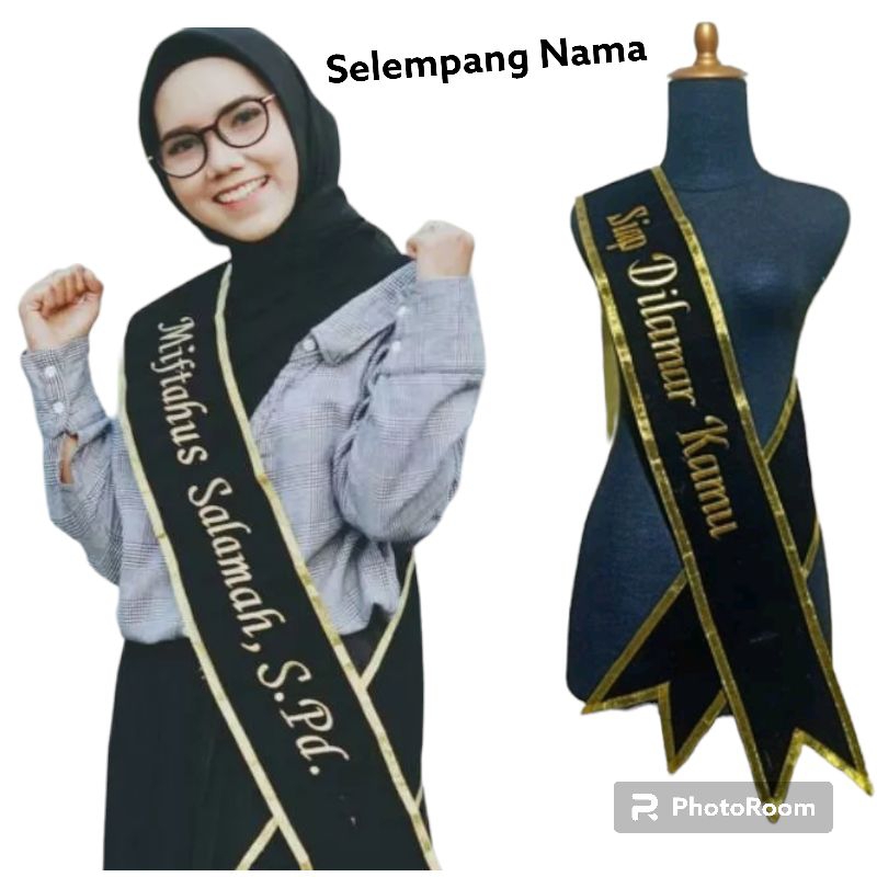 Jual Selempang nama selempang wisuda/ulangtahun selendang wisuda ...