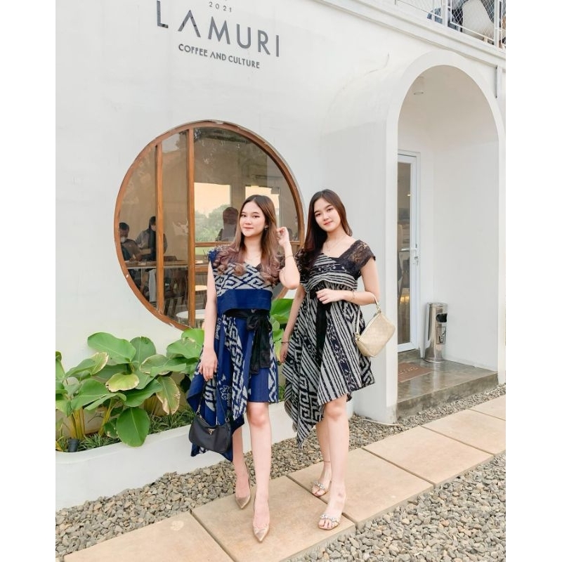 Jual dress tenun kondangan style terbaru anak muda baju ethnic wanita ...