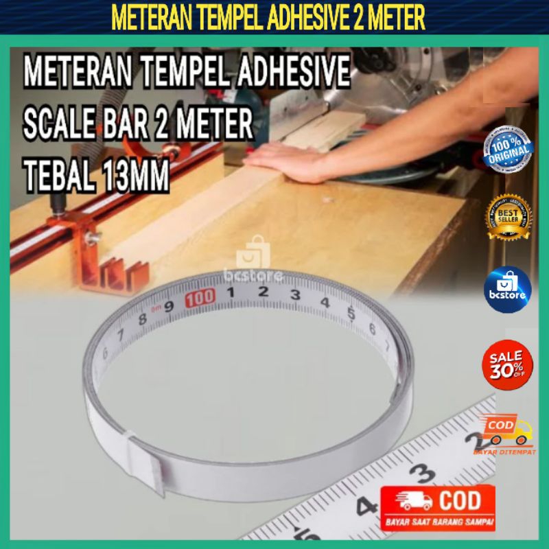 Jual (COD) Meteran Tempel Adhesive Scale Bar 2 Meter | Shopee Indonesia