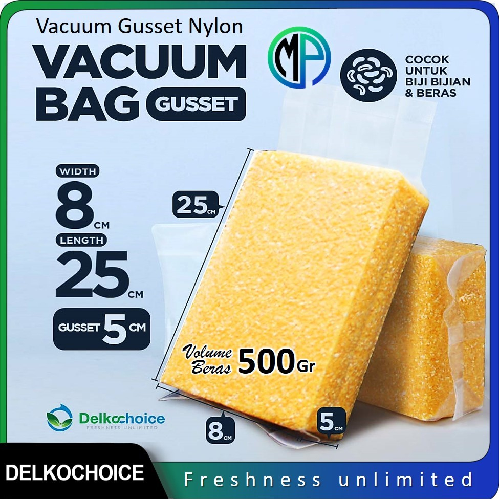 Jual Kemasan Plastik Vacuum Gusset Nylon Untuk Beras / Cemilan / Bubuk - Vacum Gaset Nilon ...