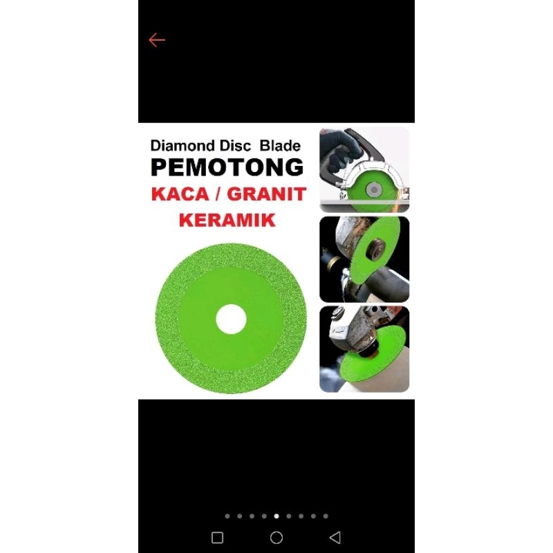 Jual ori mata gerinda diamond hijau+ring confersil mata gerinda ...