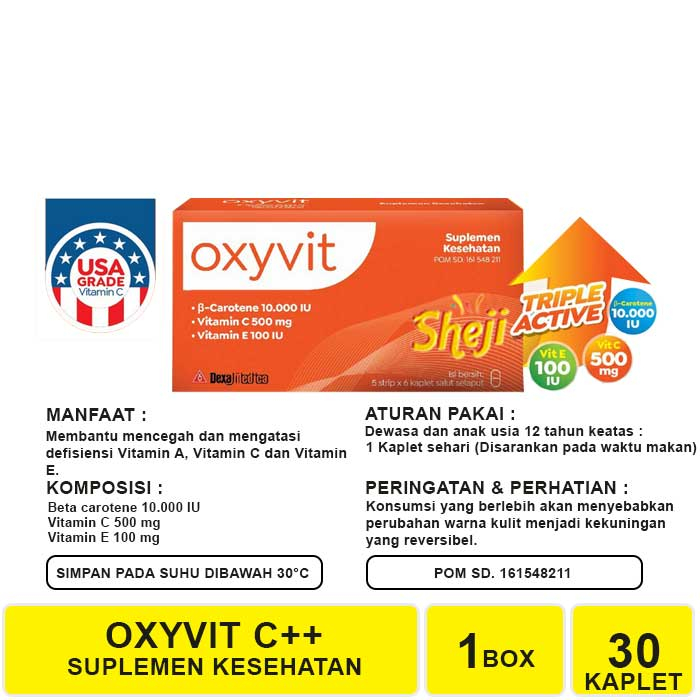 Jual OXYVIT 30 Kaplet Multivitamin C++ USA Grade (AAM) | Shopee Indonesia