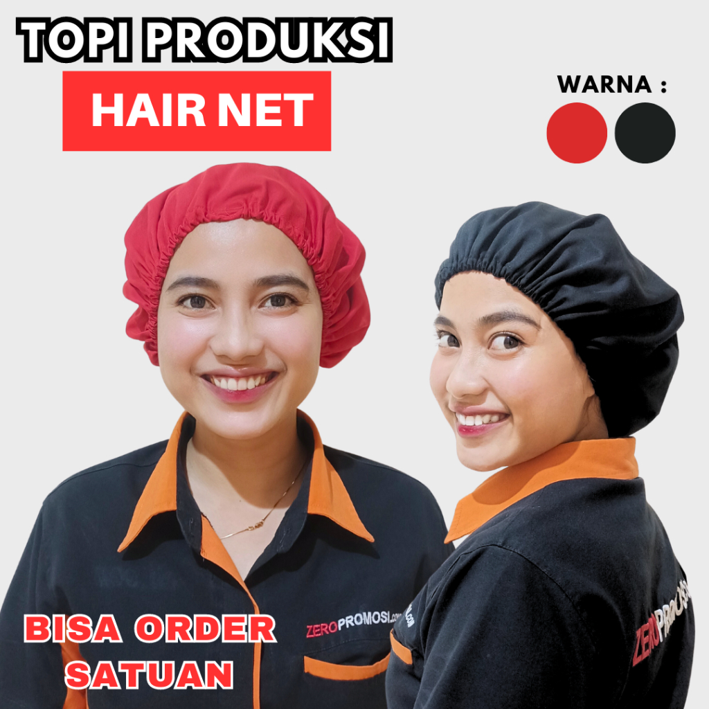 Jual Topi Hairnet Kain Drill / topi koki chef / Topi Pabrik / topi ...