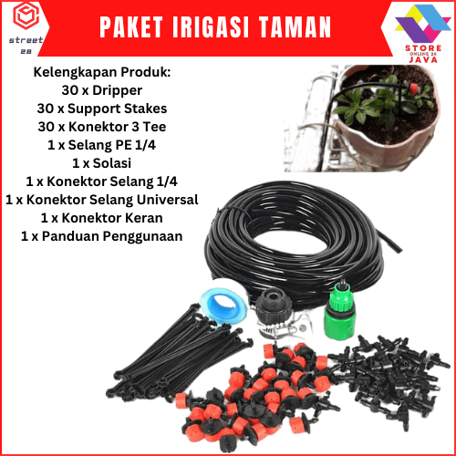 Jual Paket Irigasi Air Tanaman Taman Hidroponik? Paket Peralatan Set Irigasi Air Taman Garden ...