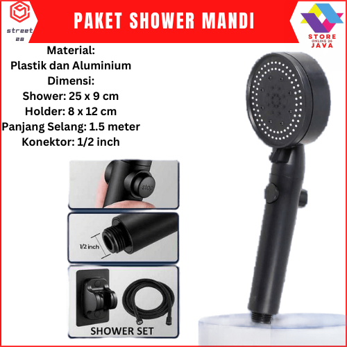 Jual Selang Shower? Flexible Hose Hot Cold Stainless Steel 200cm Shower ...