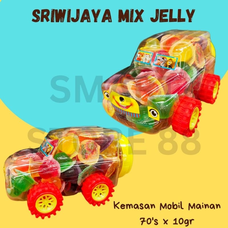 Jual SRIWIJAYA JELLY MIX MAKANAN JELI ANAK ISI 70 KEMASAN MOBIL MAINAN ...
